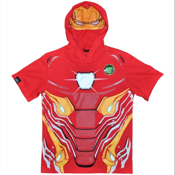 Marvel | Shirts & Tops | Marvel Avengers Iron Man Hoodie Shirt Nwt ...